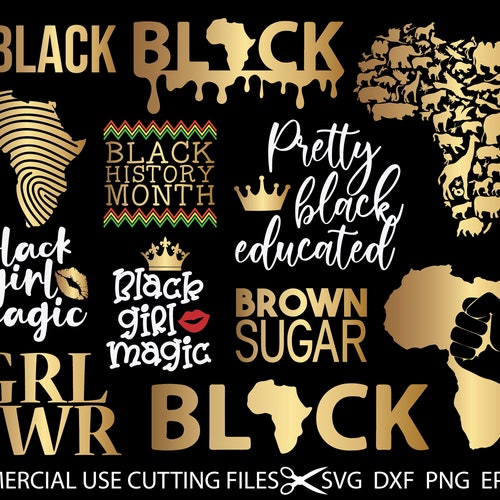 12 Afro Bundle SVG Designs Afro Woman Svg Black Queen Svg - Etsy