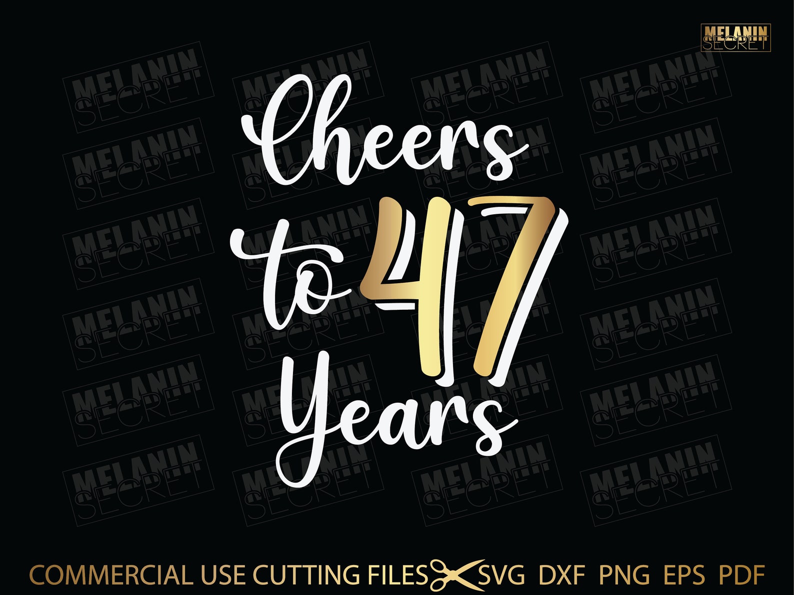 Cheers to 47 Years 47 Birthday Svg 1974 Svg SVG PNG 47 - Etsy