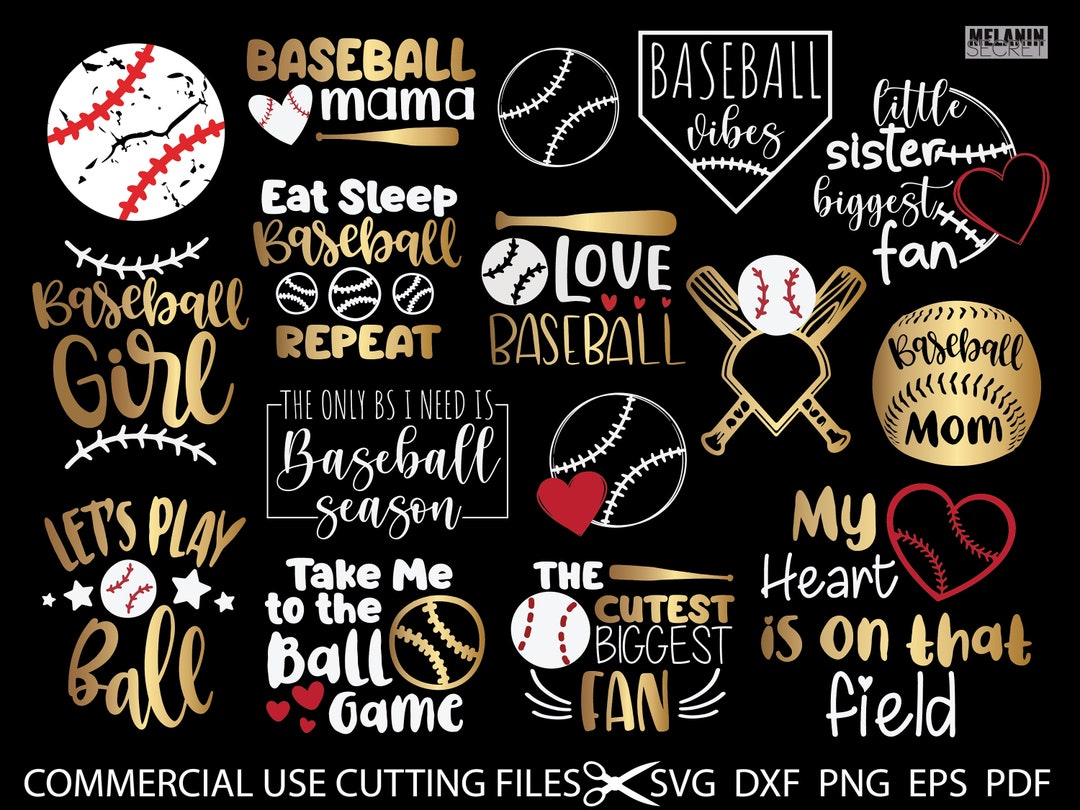 16 Baseball Bundle SVG Designs, Baseball Mom SVG, Baseball Fan SVG ...