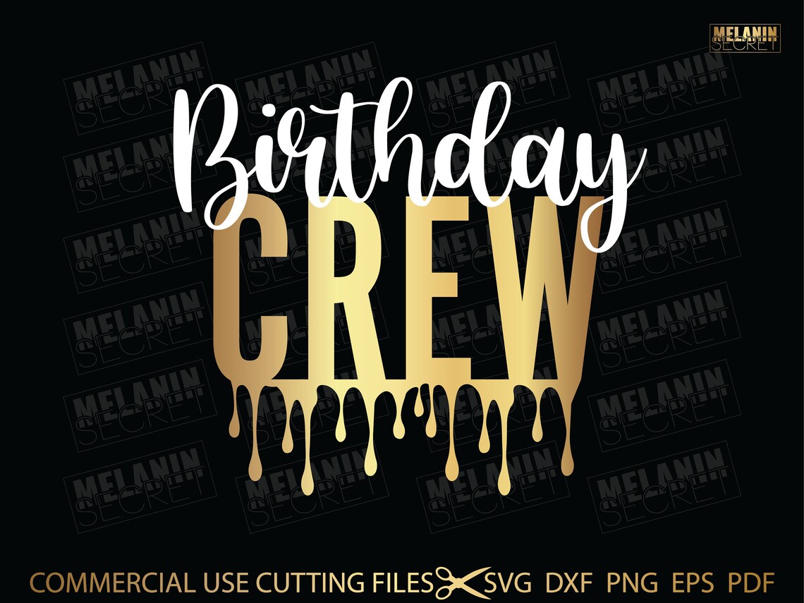 Birthday Crew SVG Birthday SVG Birthday Shirt File Happy - Etsy