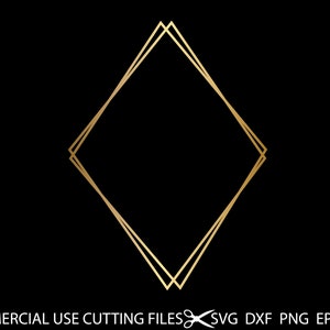 12 Monogram Frames, Diamond Wreath SVG, Diamond Frame, Gold Diamond ...