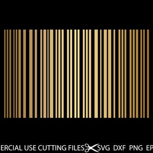 Bar Code SVG, Shopping Svg, Bar Code Clipart, Gold Bar Code Svg, Bar ...