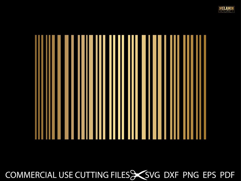 Bar Code SVG, Shopping Svg, Bar Code Clipart, Gold Bar Code Svg, Bar ...