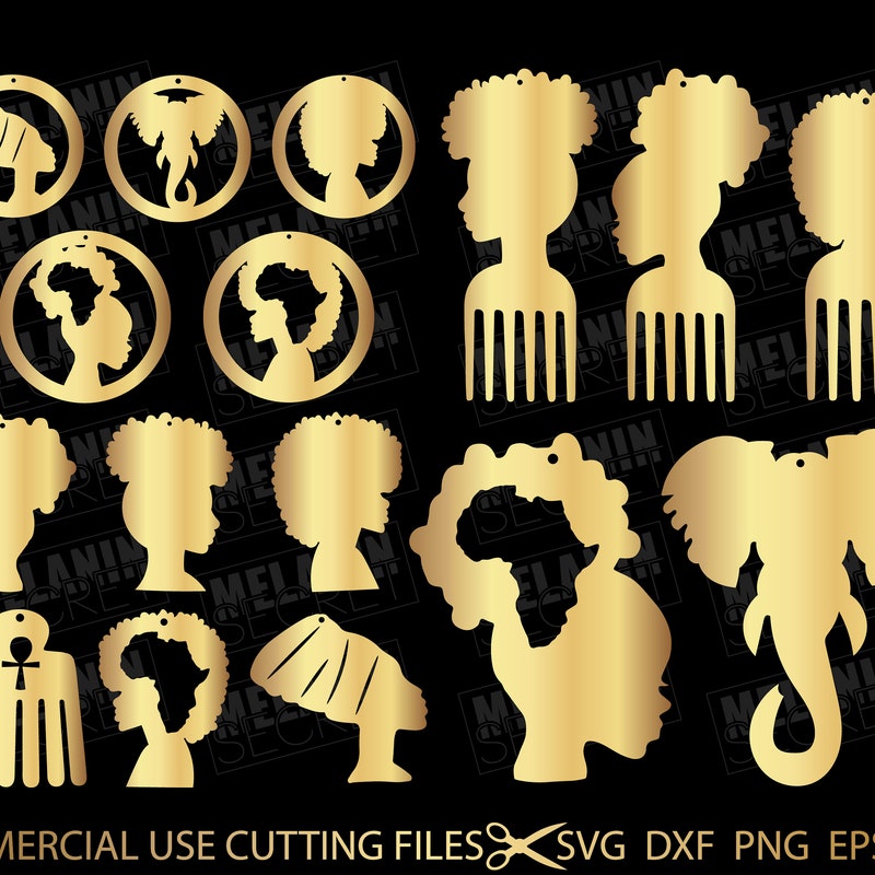 Afro Comb Svg - Etsy