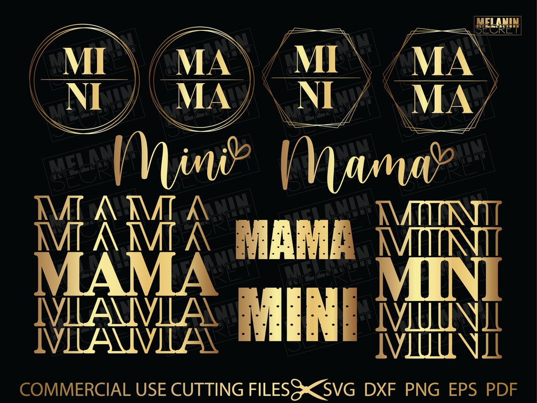 Mama and Mini Svg Bundle Mama Mini Rainbow Svg Leopard Mama and Mini ...