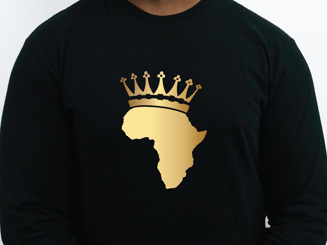 Africa With Crown SVG Africa Map Svg Africa Svg Black Svg - Etsy