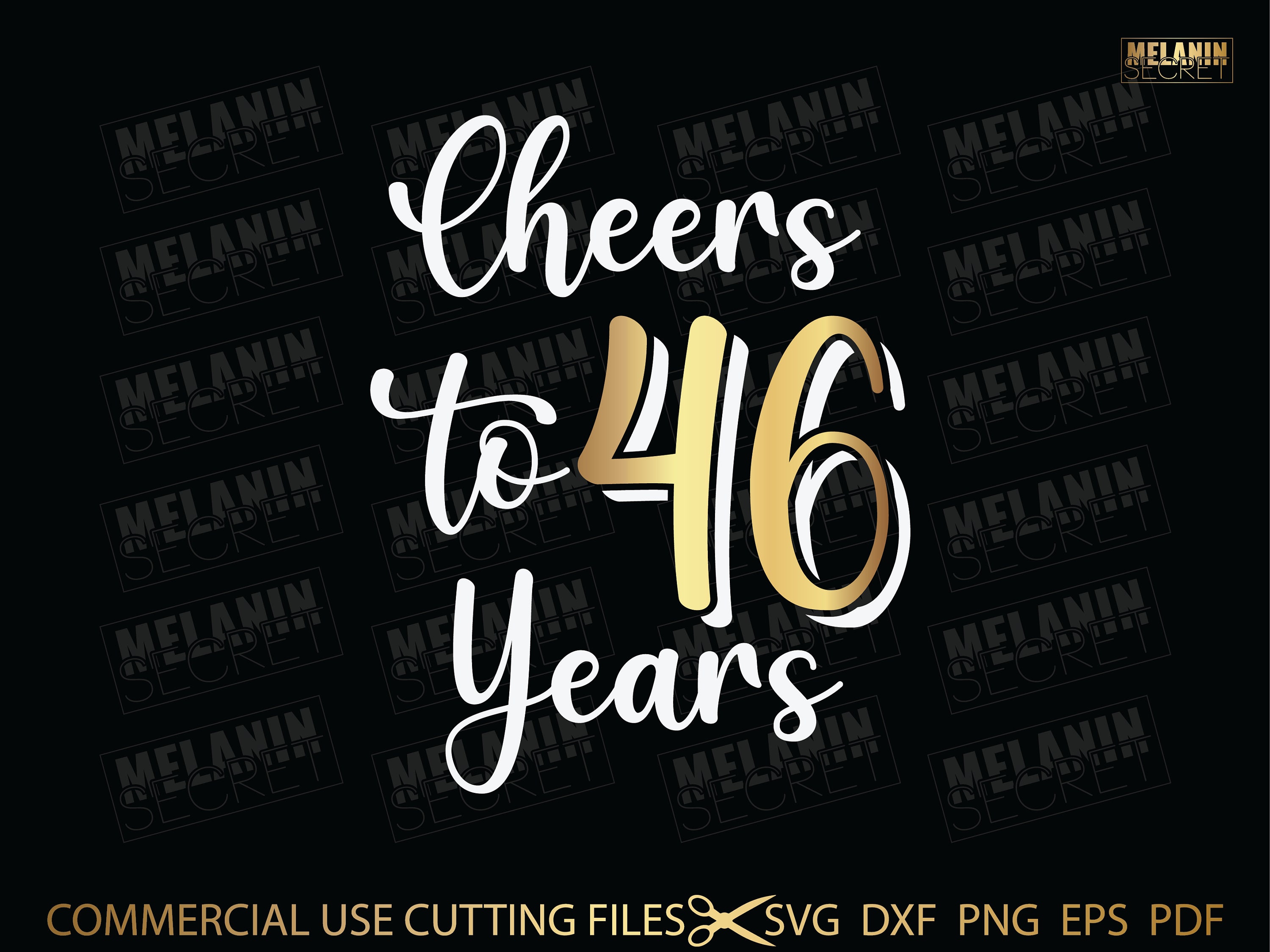 Cheers to 46 Years 46 Birthday Svg 1975 Svg SVG PNG 46 - Etsy Australia