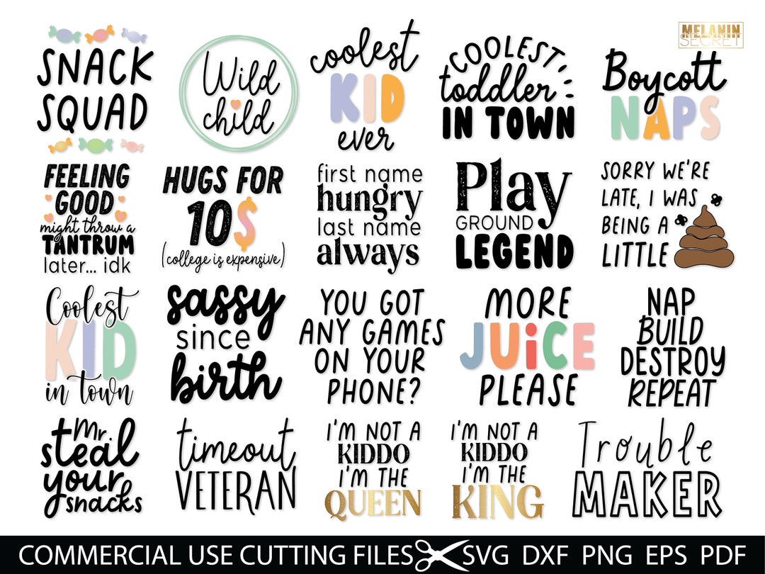 Kids Bundle SVG, Cool Kid Svg, Toddler Svg, Funny Kids SVG, Cool Kids ...