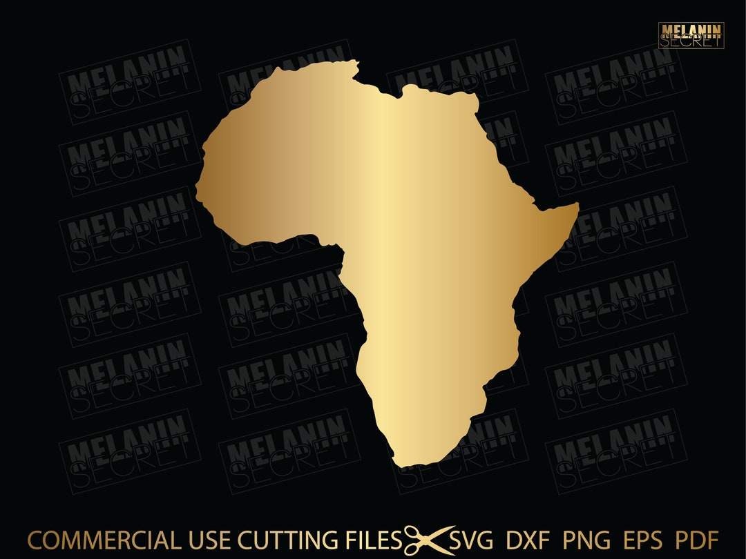 Africa Gold Map SVG, Africa Map Svg, Africa Svg, Black Svg, Afro Woman ...