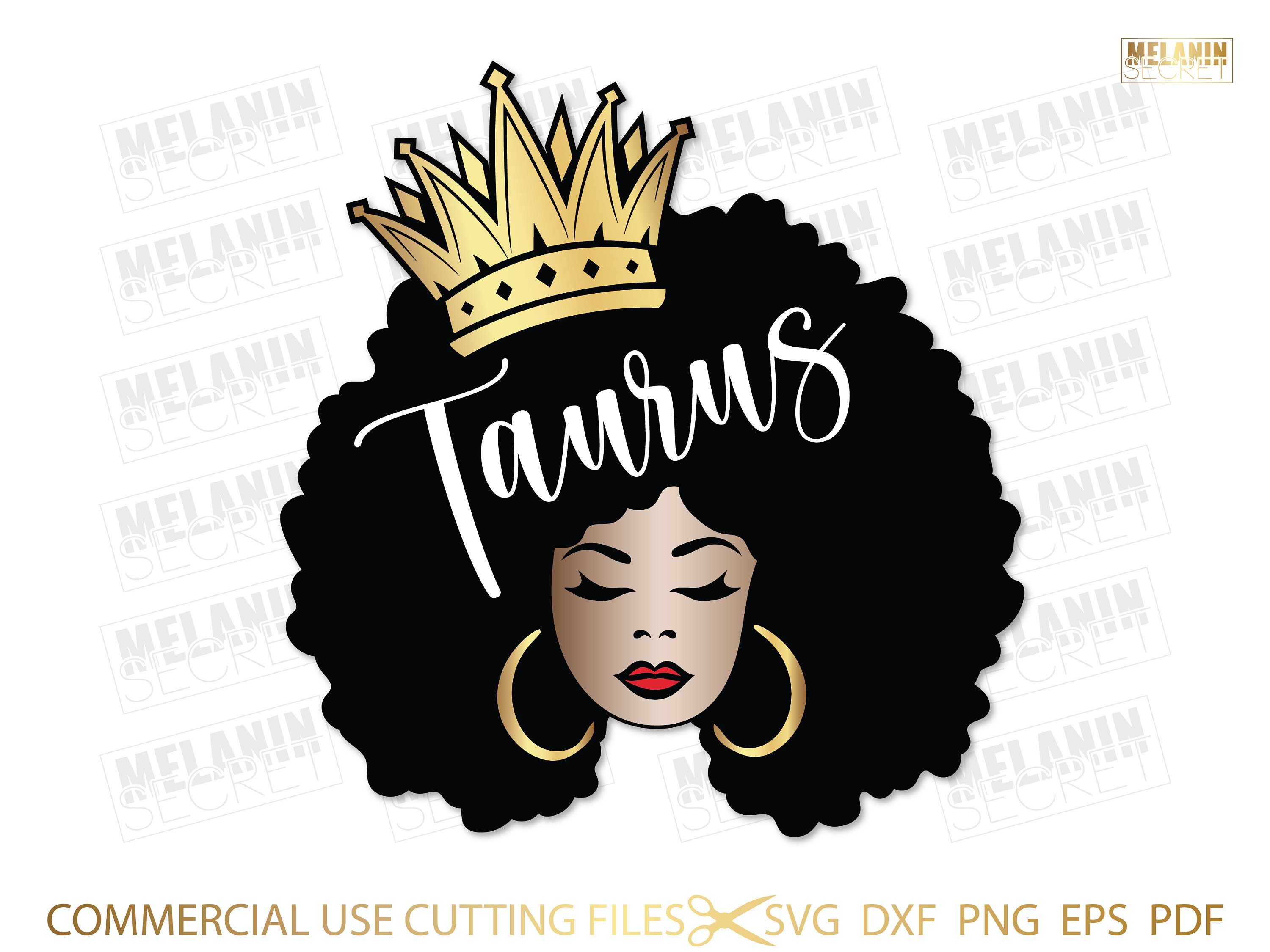 Taurus Queen SVG Taurus Svg Afro Svg Queen Svg Birthday | Etsy UK