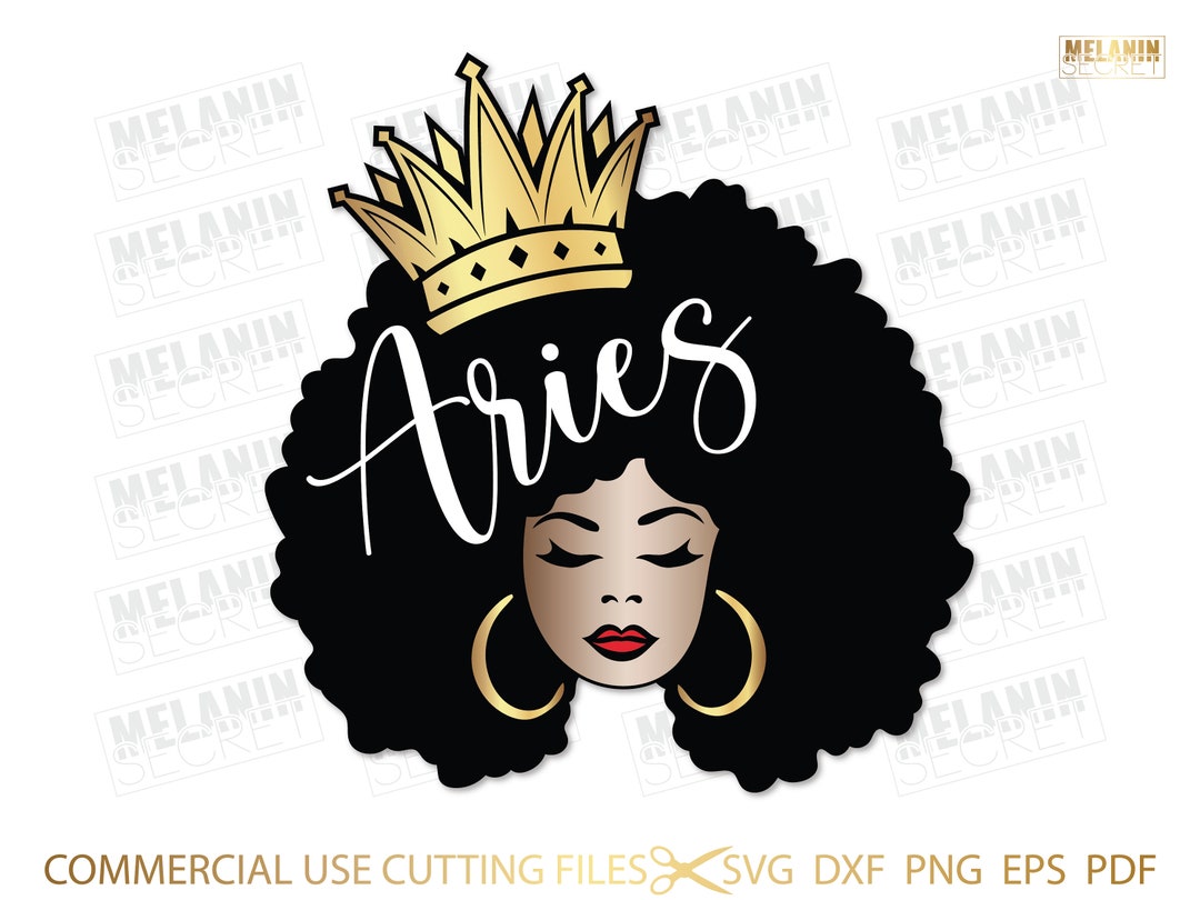 Aries Queen SVG, Aries Svg, Black Girl Magic Svg, Birthday Gift Svg ...