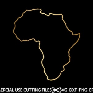 Africa Map Frame SVG Africa Frame Africa Map Monogram SVG - Etsy