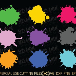 Golden Paint Splatter Bundle Svg, Paint Splats Svg, Paint Svg, Clipart ...