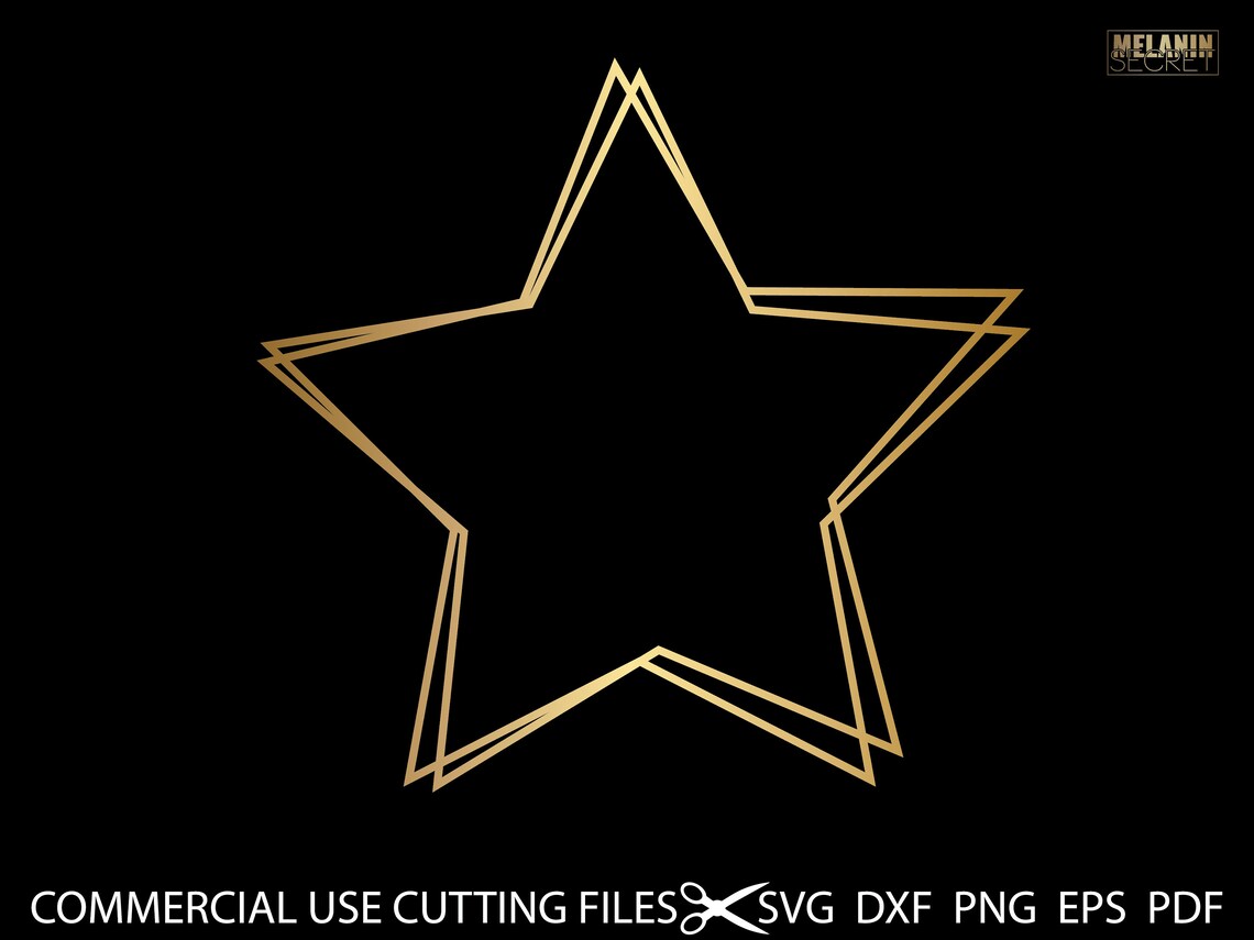 Star Wreath SVG Star Frame Gold Star Monogram SVG Cricut - Etsy