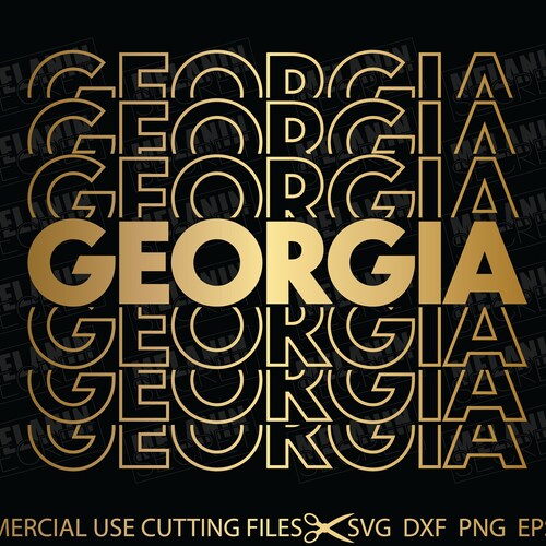 Floral Georgia SVG State - Etsy