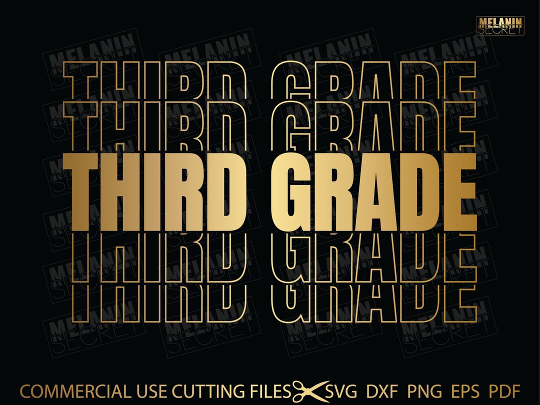 Third Grade Svg, Back to School Svg, Kinder Svg, Graduation, First Day ...