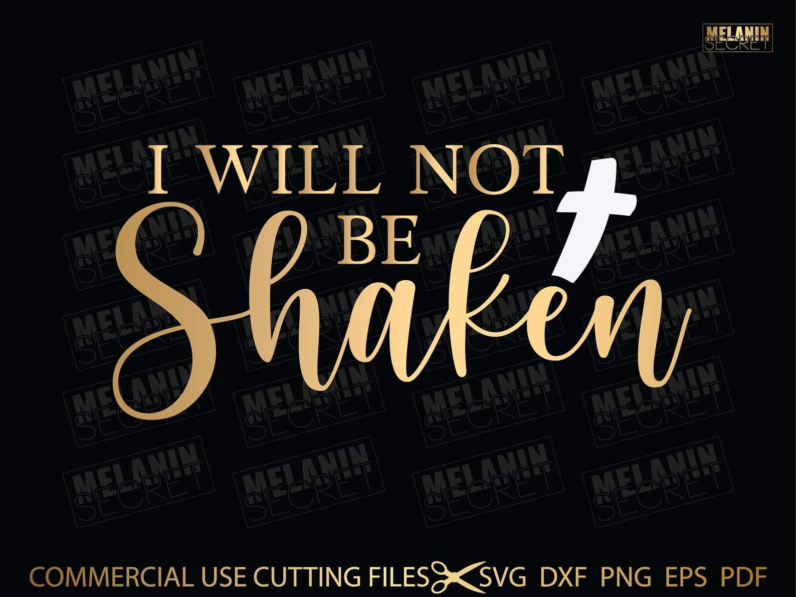 I Will Not Be Shaken Svg Inspirational Svg Motivational | Etsy