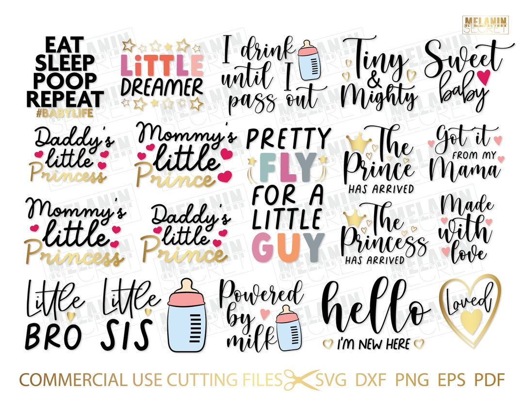 Baby Bundle SVG, Cool Baby Svg, Newborn Svg Bundle, Funny Baby SVG ...