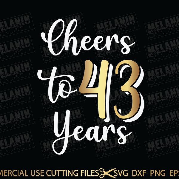43 Birthday Svg - Etsy