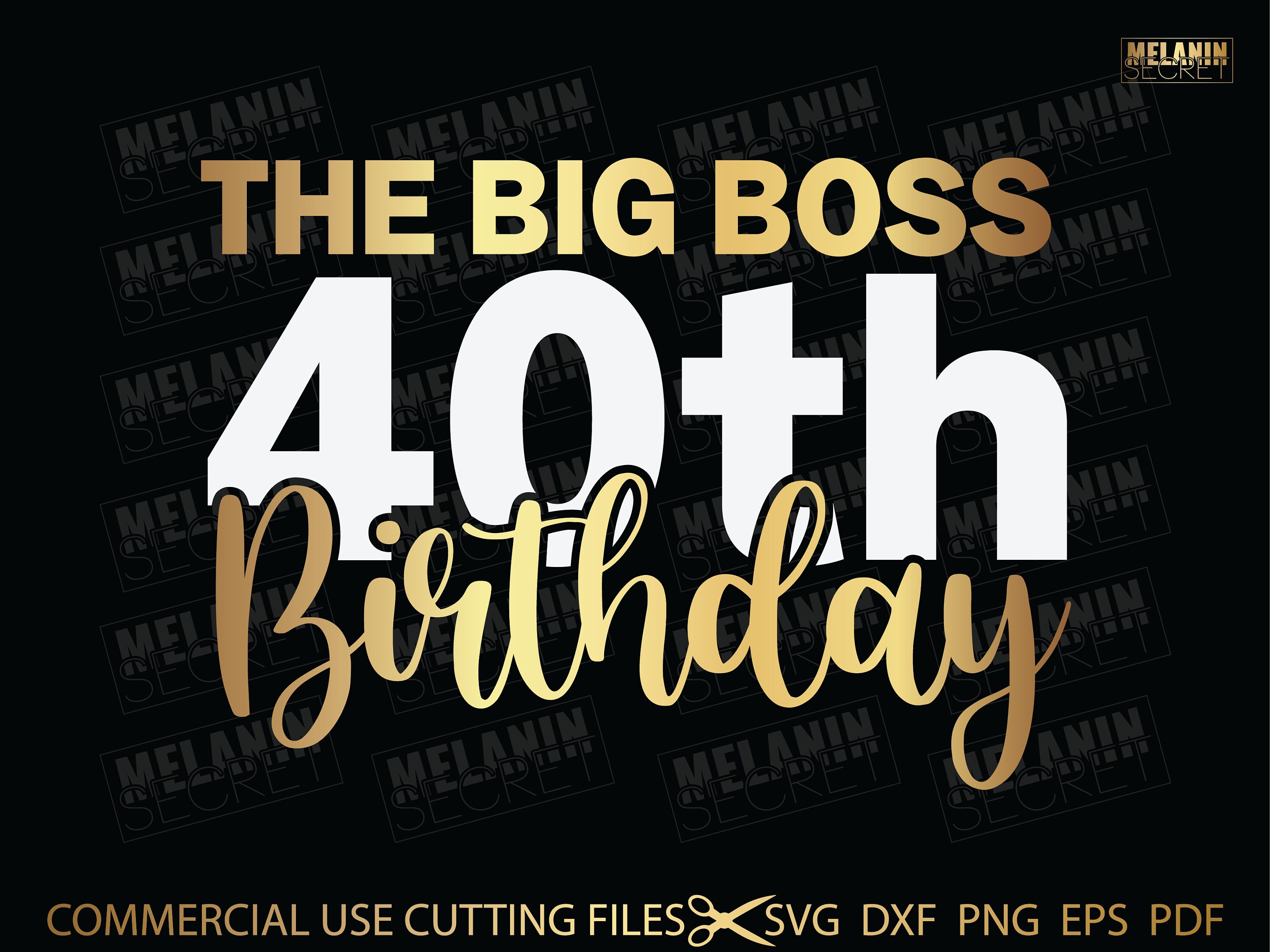 The Big 40th Birthday SVG Birthday SVG Birthday Shirt File - Etsy