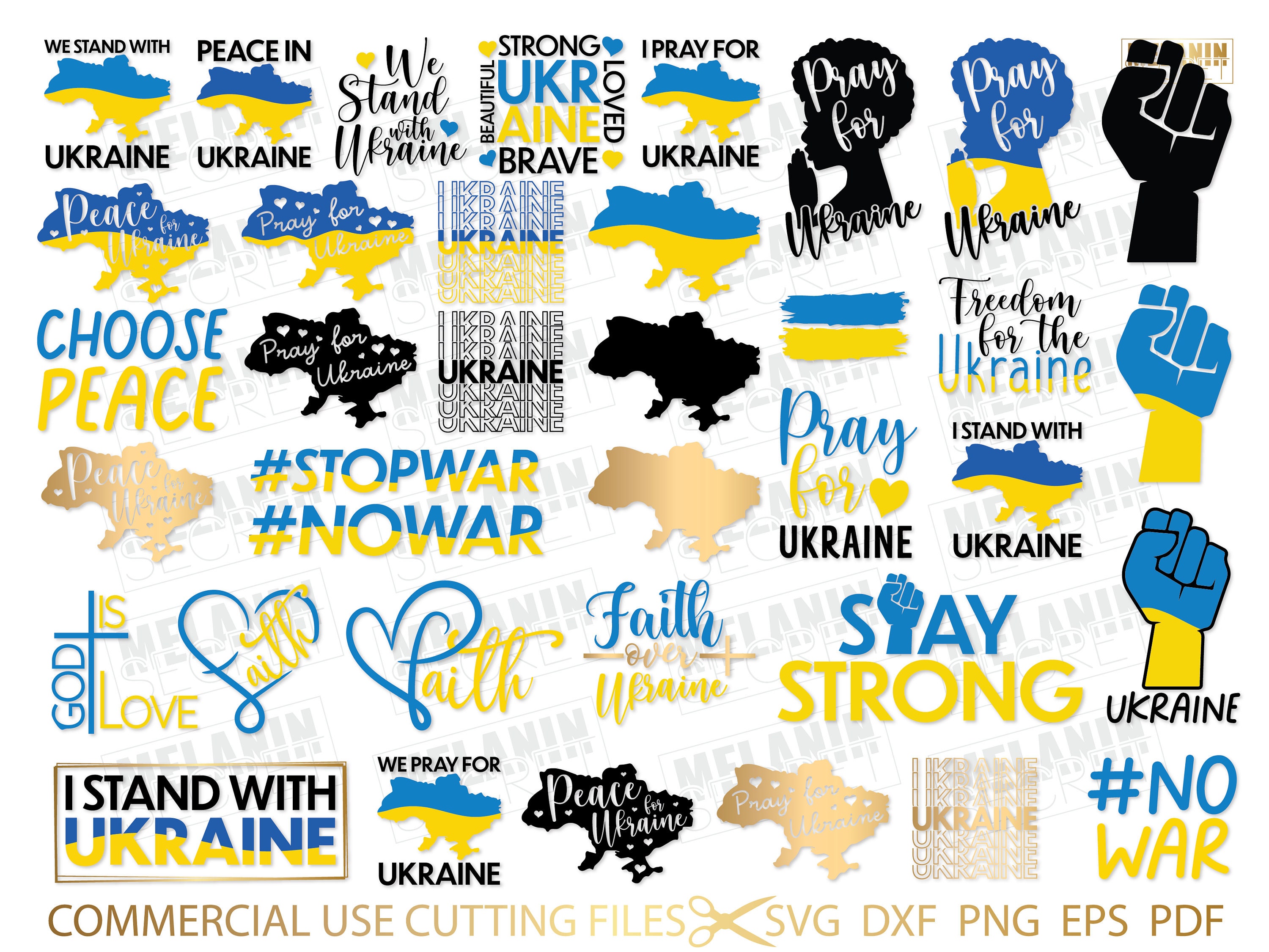 26 Ukraine SVG Bundle Ukraine Svg Peace Love SVG Stand With - Etsy