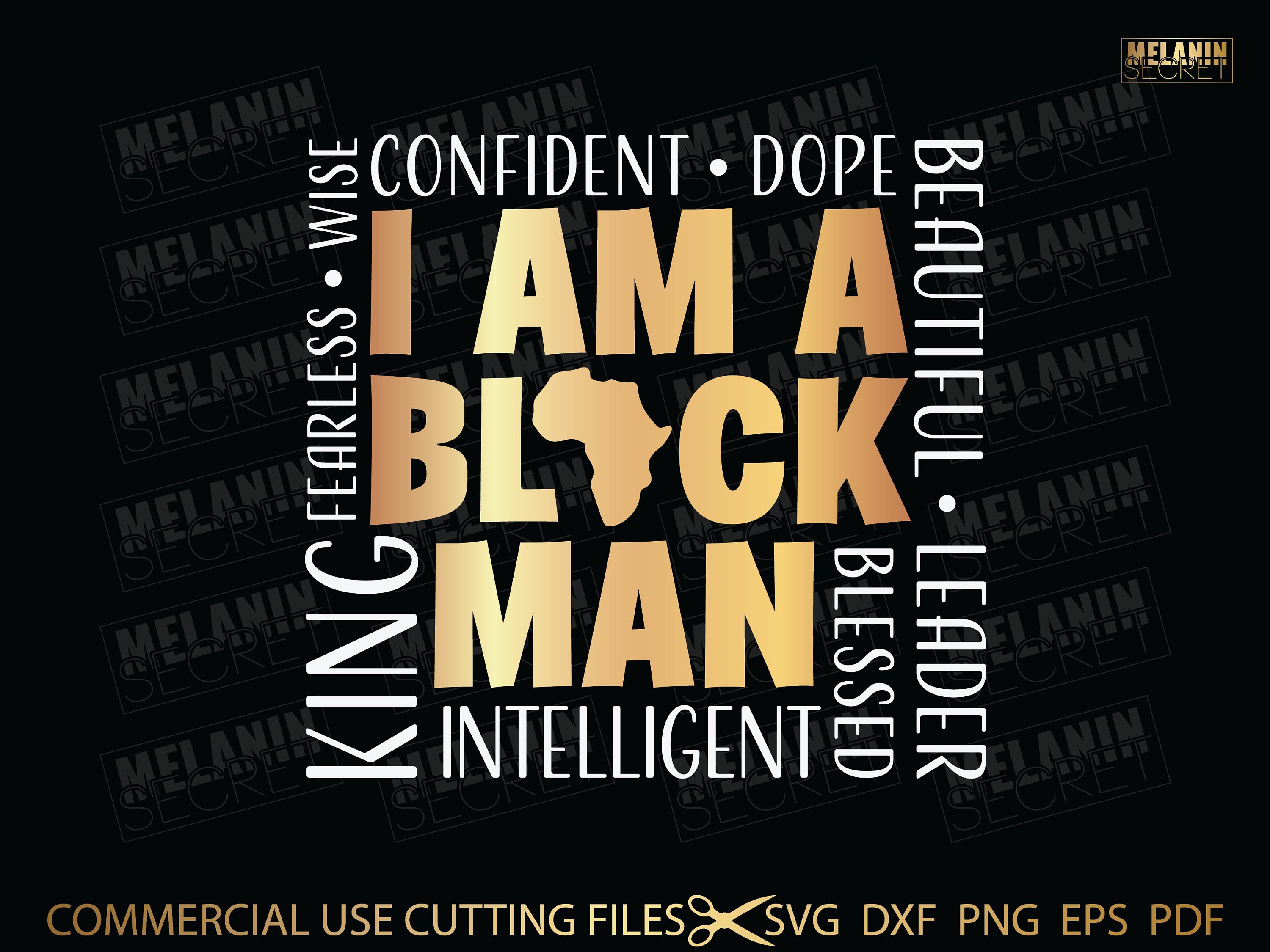 Art & Collectibles Drawing & Illustration Digital Black Dad Svg Black ...