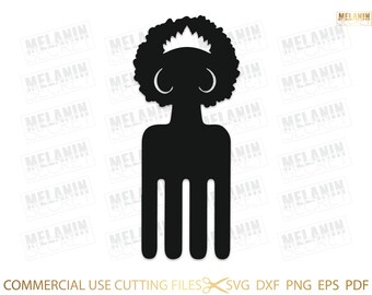 Afro Pick Comb Svg - Etsy