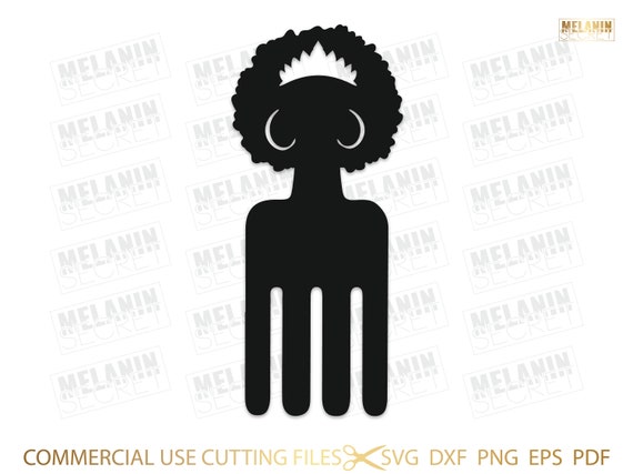 Afro Comb SVG Afro Pick Svg Natural Hair Svg Afro Puff Svg | Etsy