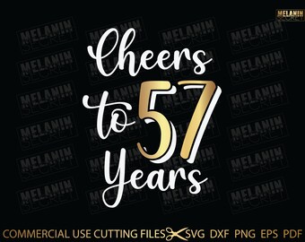 57 Birthday Svg - Etsy