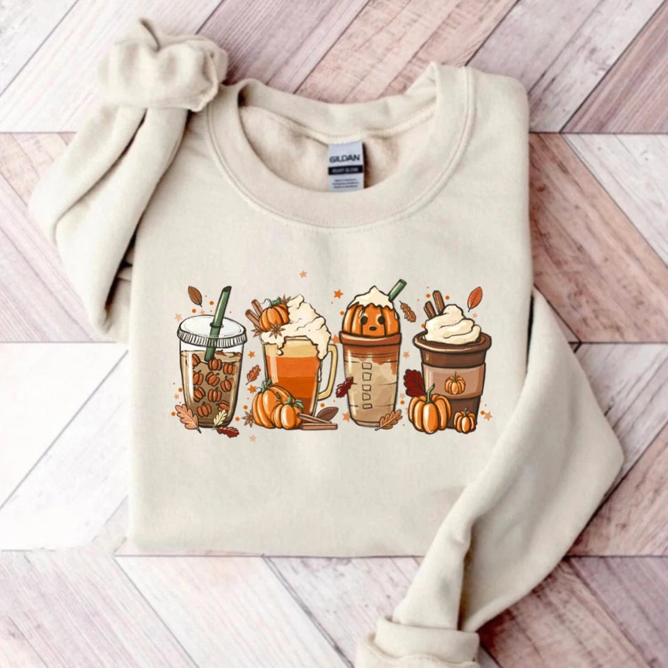 Fall Coffee Sweatshirt, Cute Fall Sweatshirt sold by Diego Molina | SKU ...