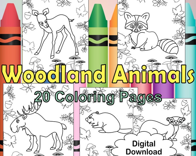 Animal Coloring Book, Printable Coloring Book, Printable Coloring Page ...