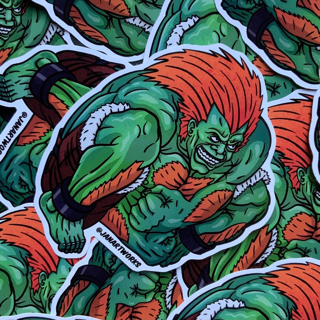 Blanka Street Fighter 2 Sticker - Etsy