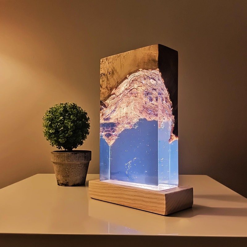 Wood Epoxy Lamp - Etsy
