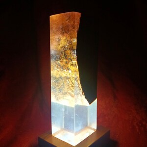 Resin Wooden Lamp to Christmas, Warm White Nightlamp, Wooden Decorative ...