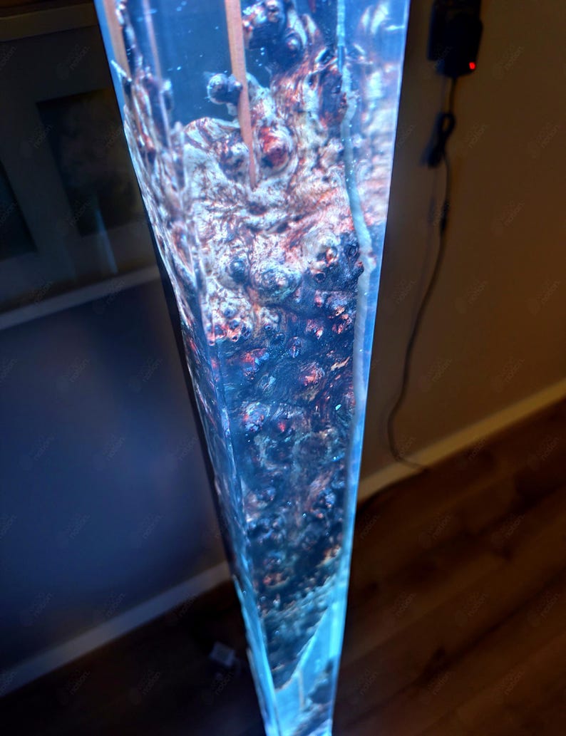 Monolith Resin Wood Floor Lamp: Handmade Decorative Epoxy Standing Lamp ...
