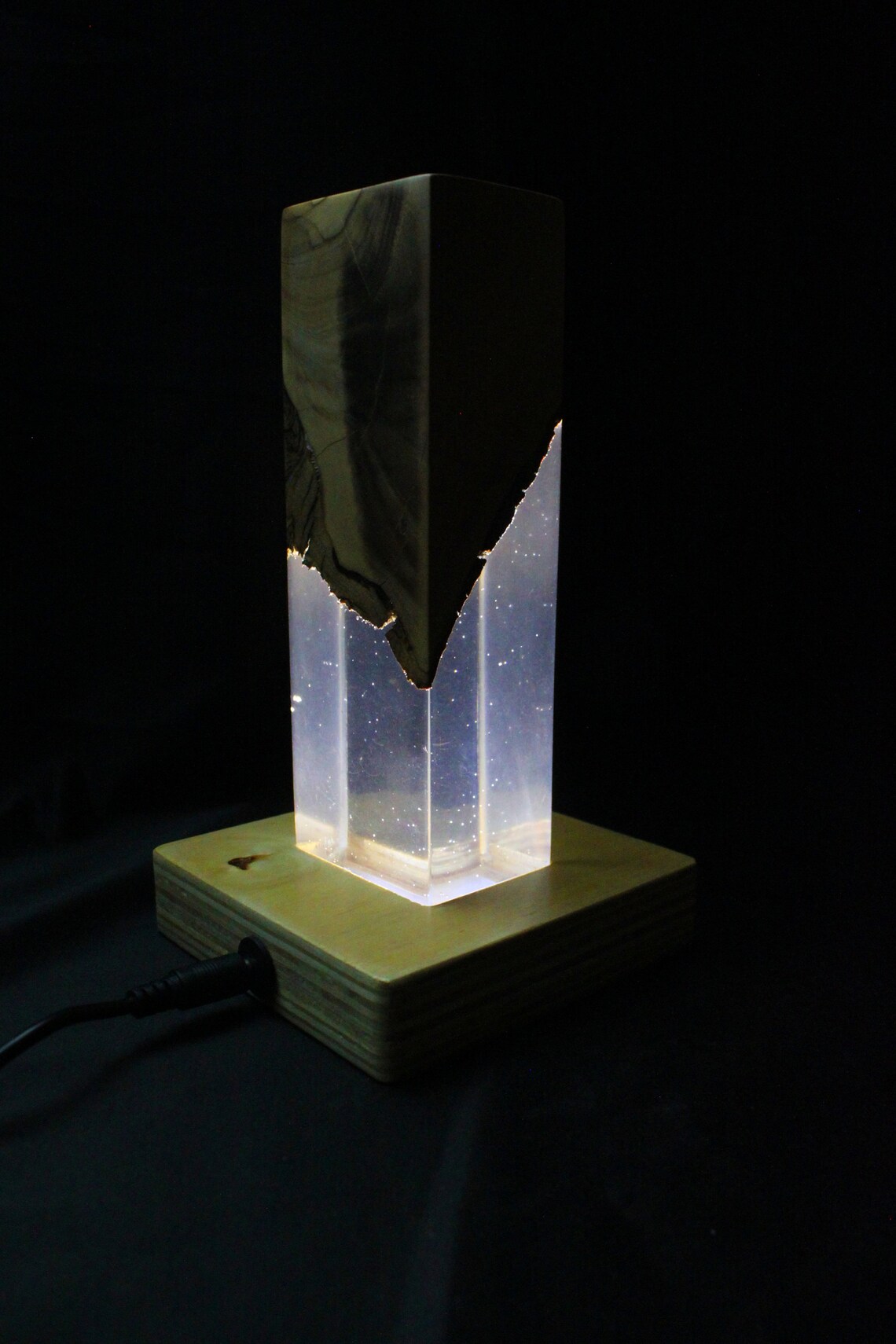 Crystal Gold Resin Night Lamp to Mother's Day Epoxy Table - Etsy