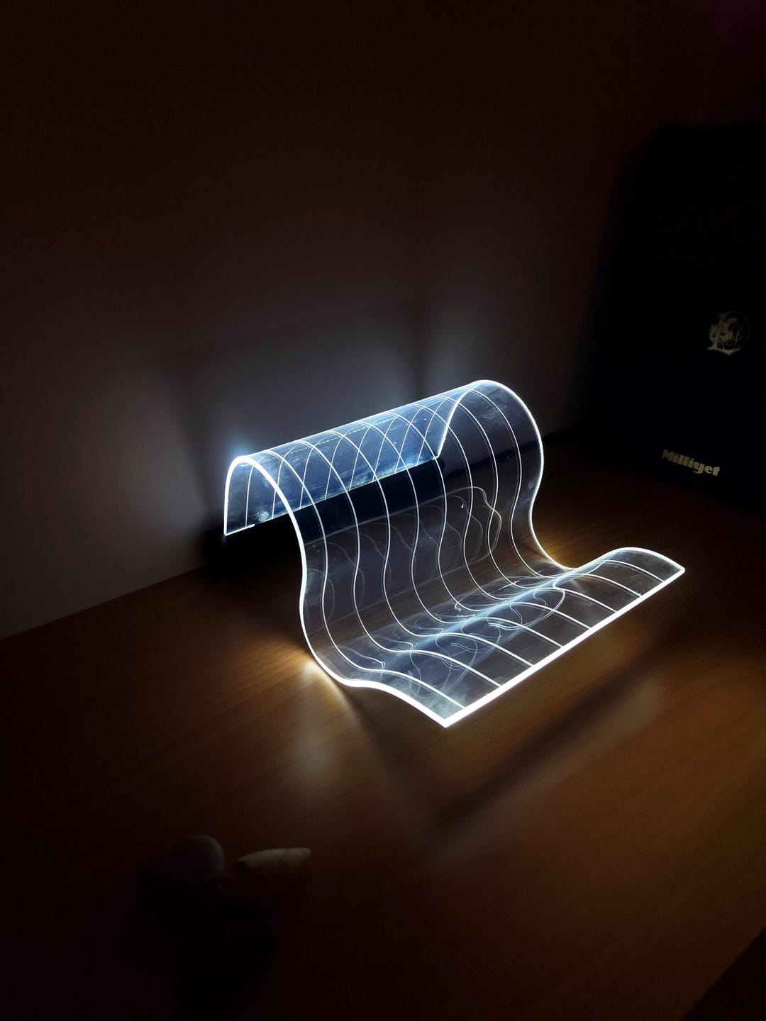 Flex Table Lamp, Acrylic Desk Lamp, Standing Ambiance Light, Futuristic ...