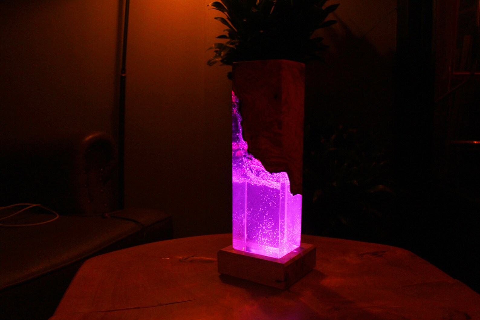 Deep Ambiance Resin Lamp Unique Nightlight Wooden Resin Art - Etsy