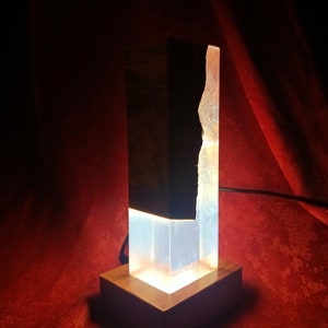 Resin Wooden Lamp to Christmas, Warm White Nightlamp, Wooden Decorative ...