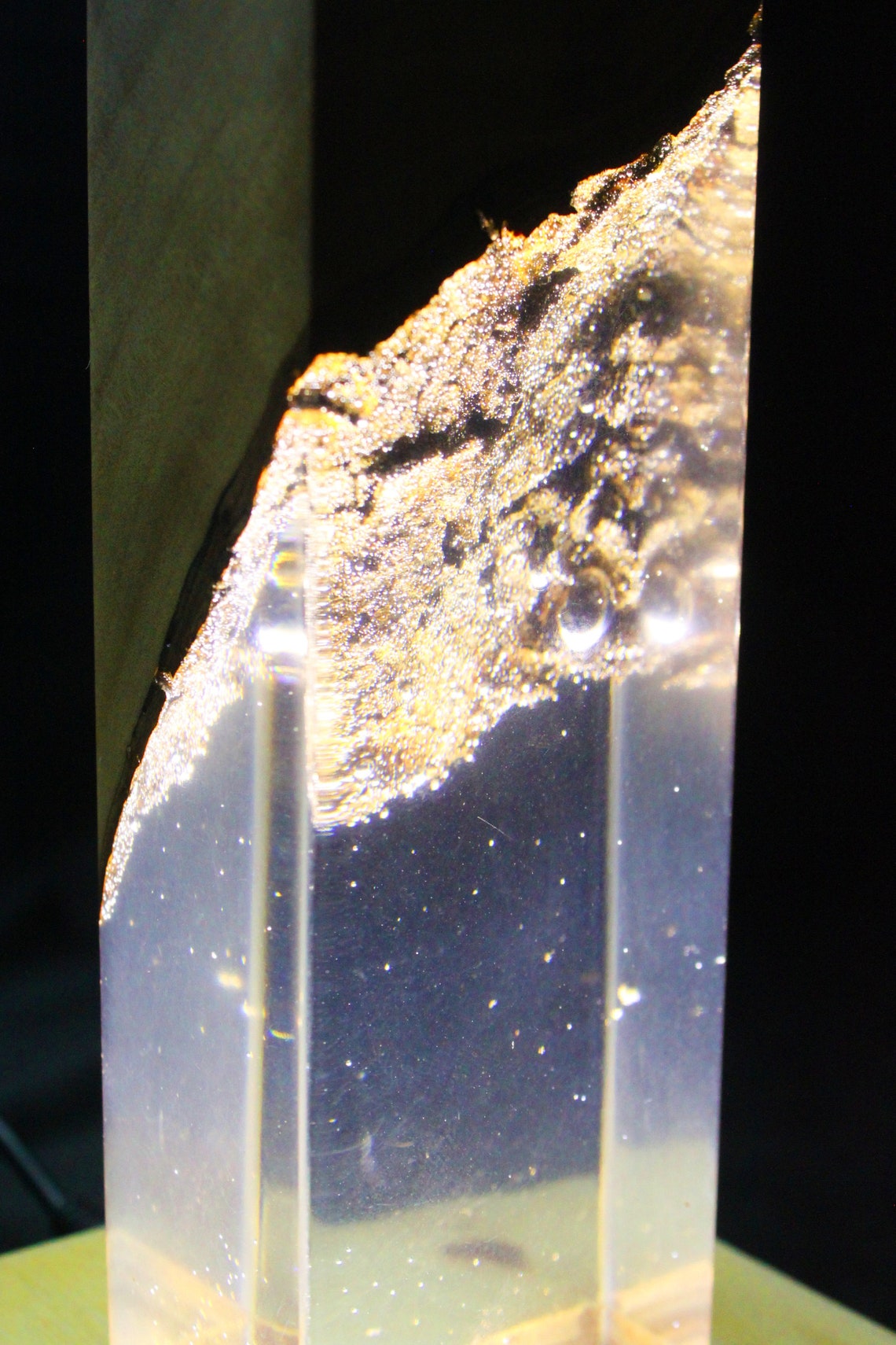 Crystal Gold Resin Night Lamp to Mother's Day Epoxy Table - Etsy