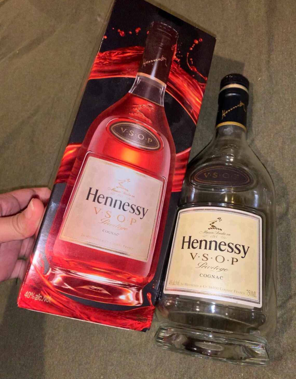 Empty Hennessy VSOP 750ml Including Box | Etsy