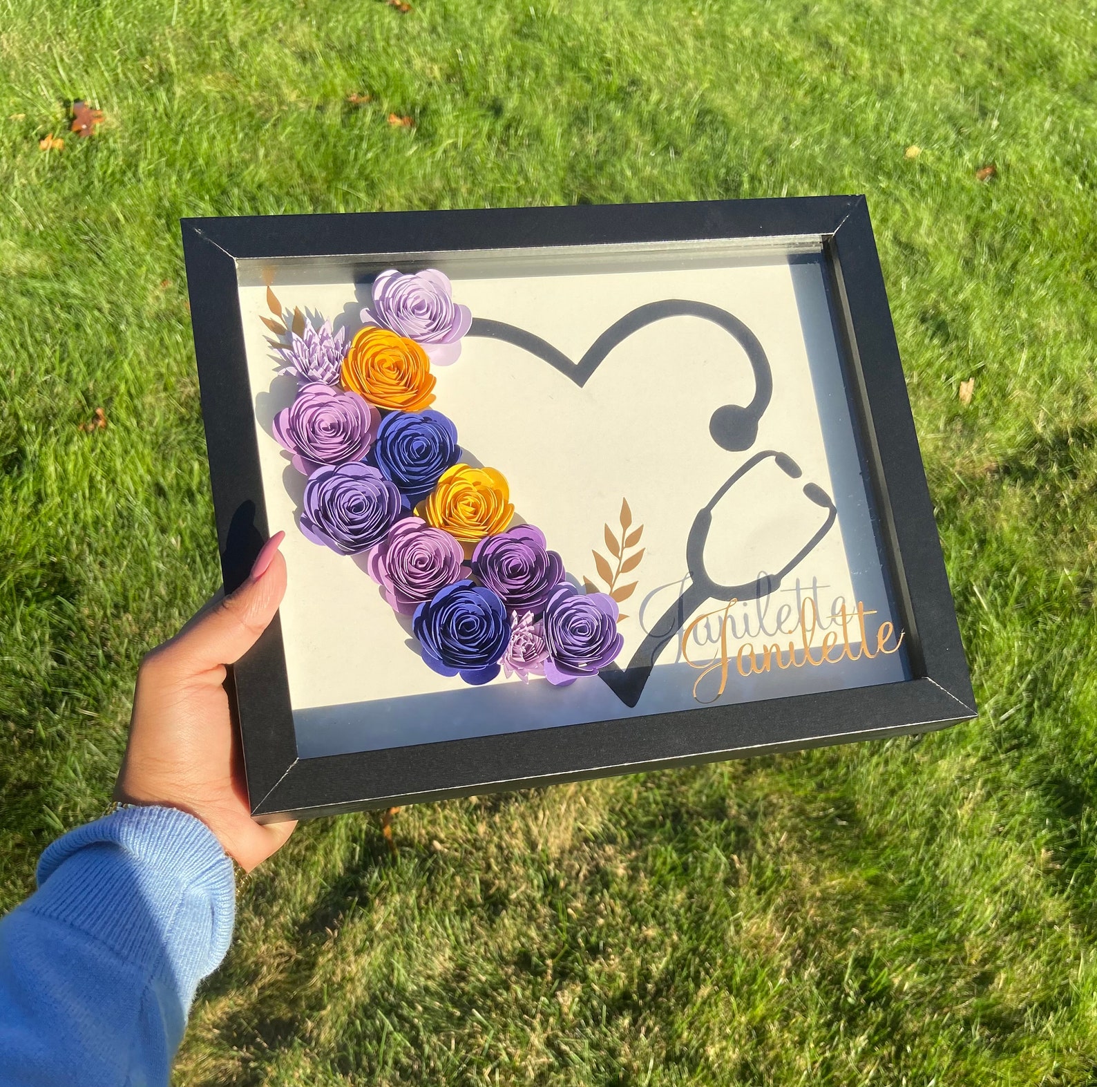8x10 Medical Rose Shadowbox Perfect for Medical Assistants - Etsy