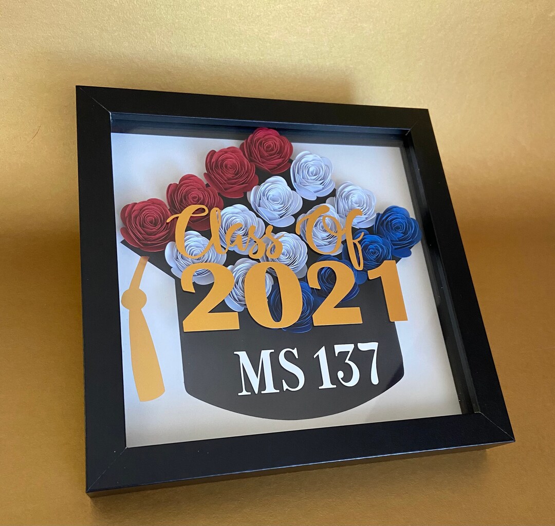 8x8 Graduation Cap Shadowbox- Perfect for Graduation of High School ...