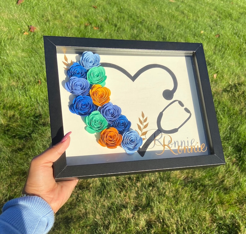 8x10 Medical Rose Shadowbox Perfect for Medical Assistants - Etsy