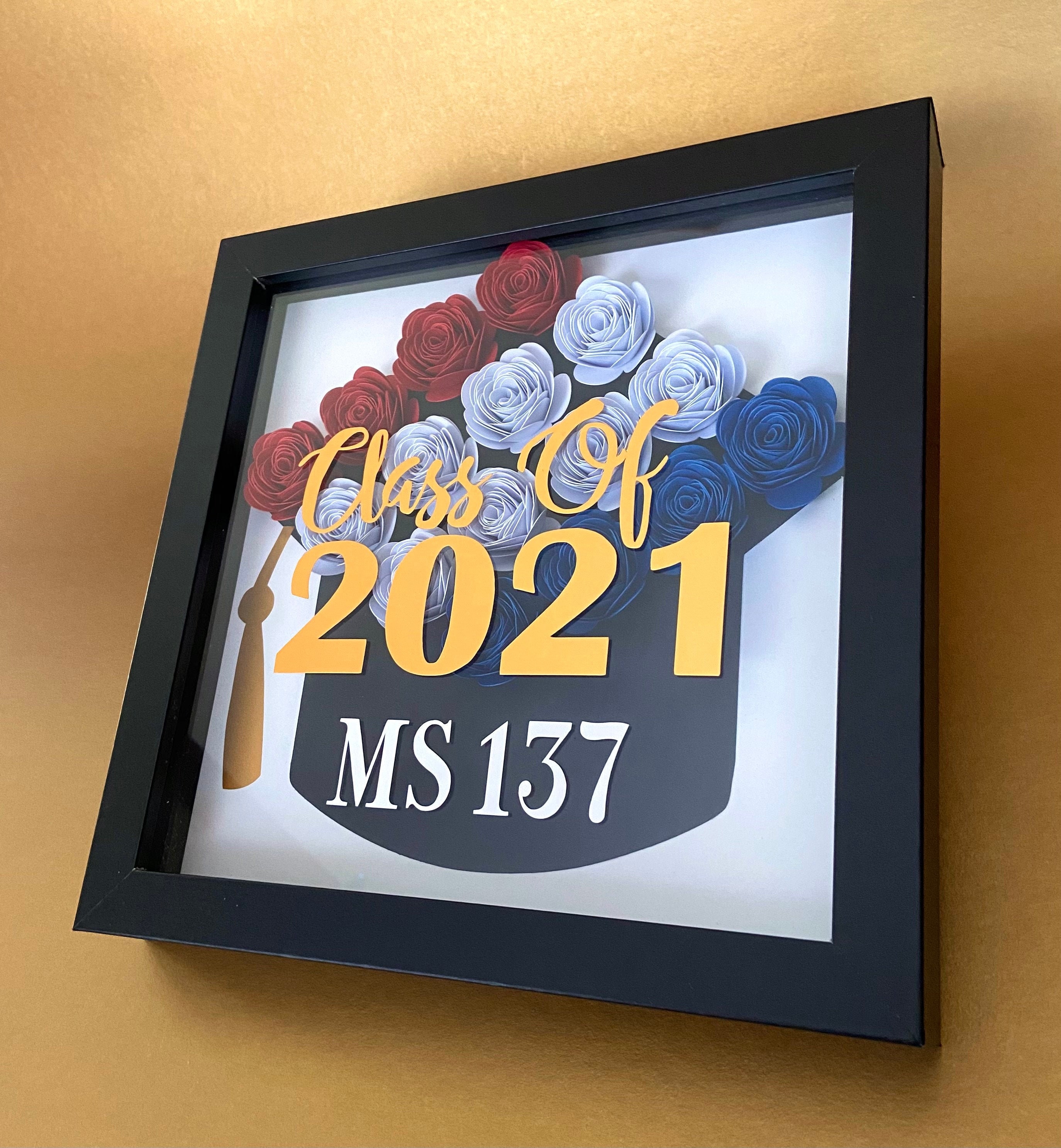 12x12 Graduation Cap Shadowbox- Perfect for Graduation of High School ...