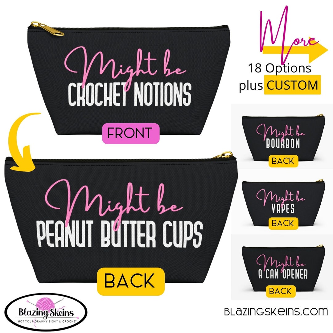 Custom Gift for Crocheter Zipped Crochet Hook Case and Notions Pouch ...