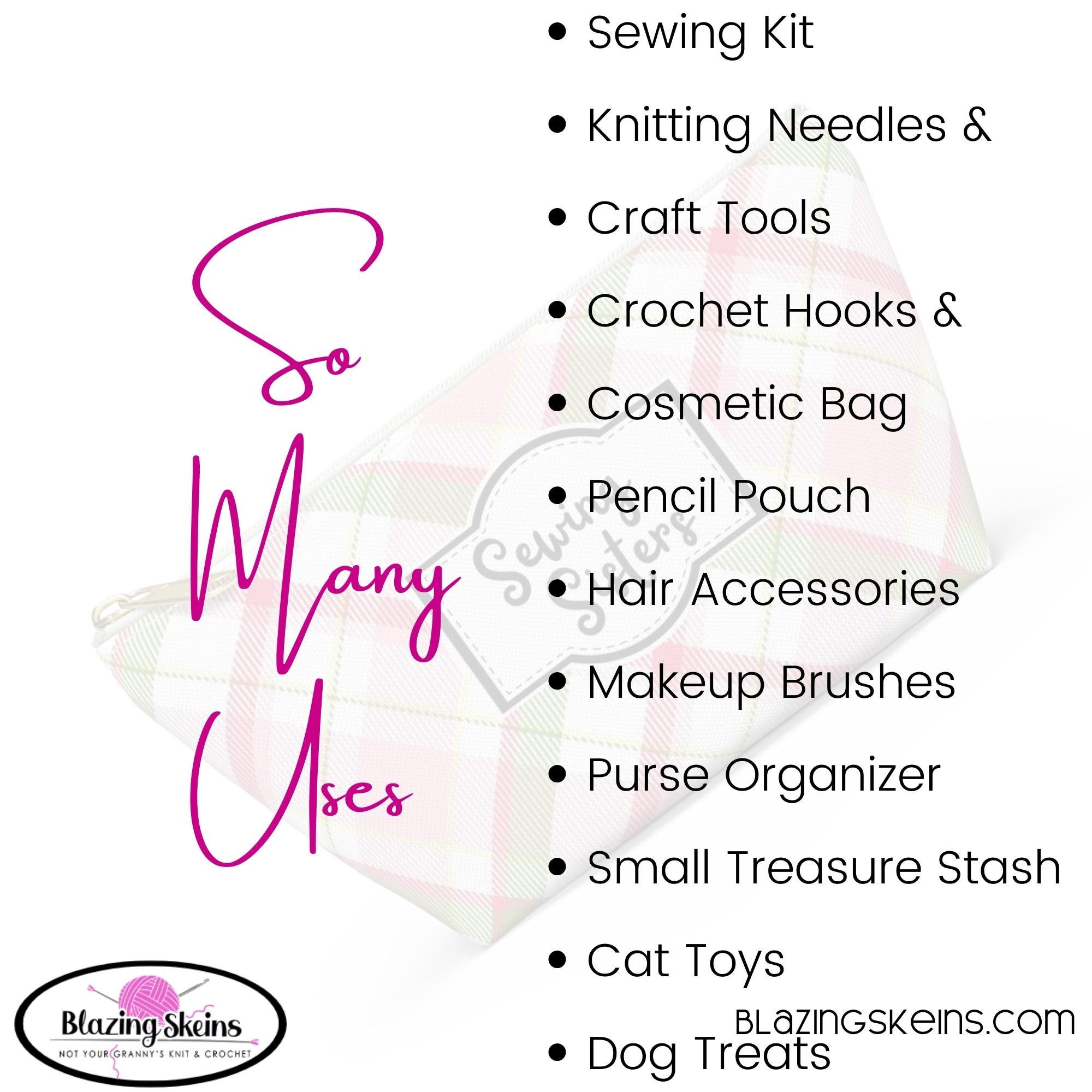 Custom Knitting Needle Bag Crochet Sewing Notions Pouch Personalized ...