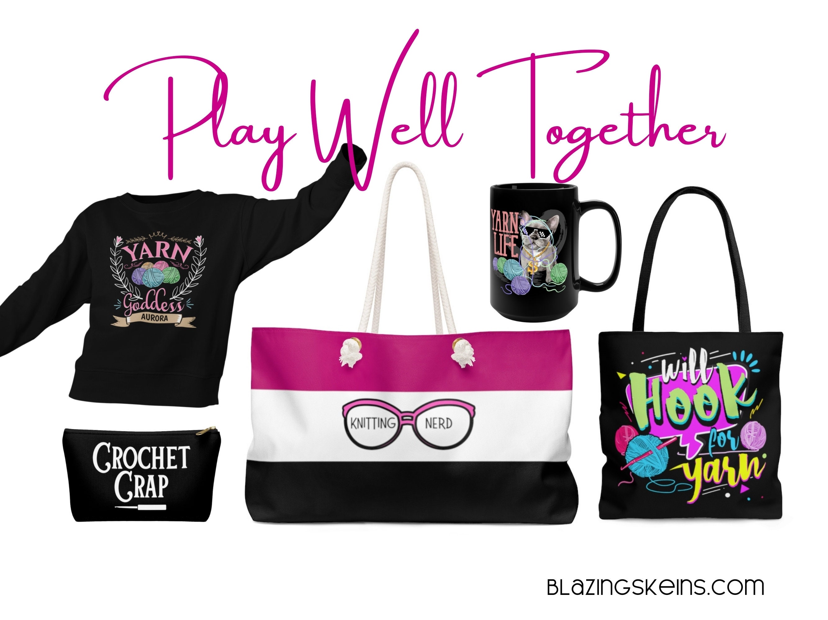 DOG MOM Hooker Crochet Bag WIP Project Tote for Crochet - Etsy Canada