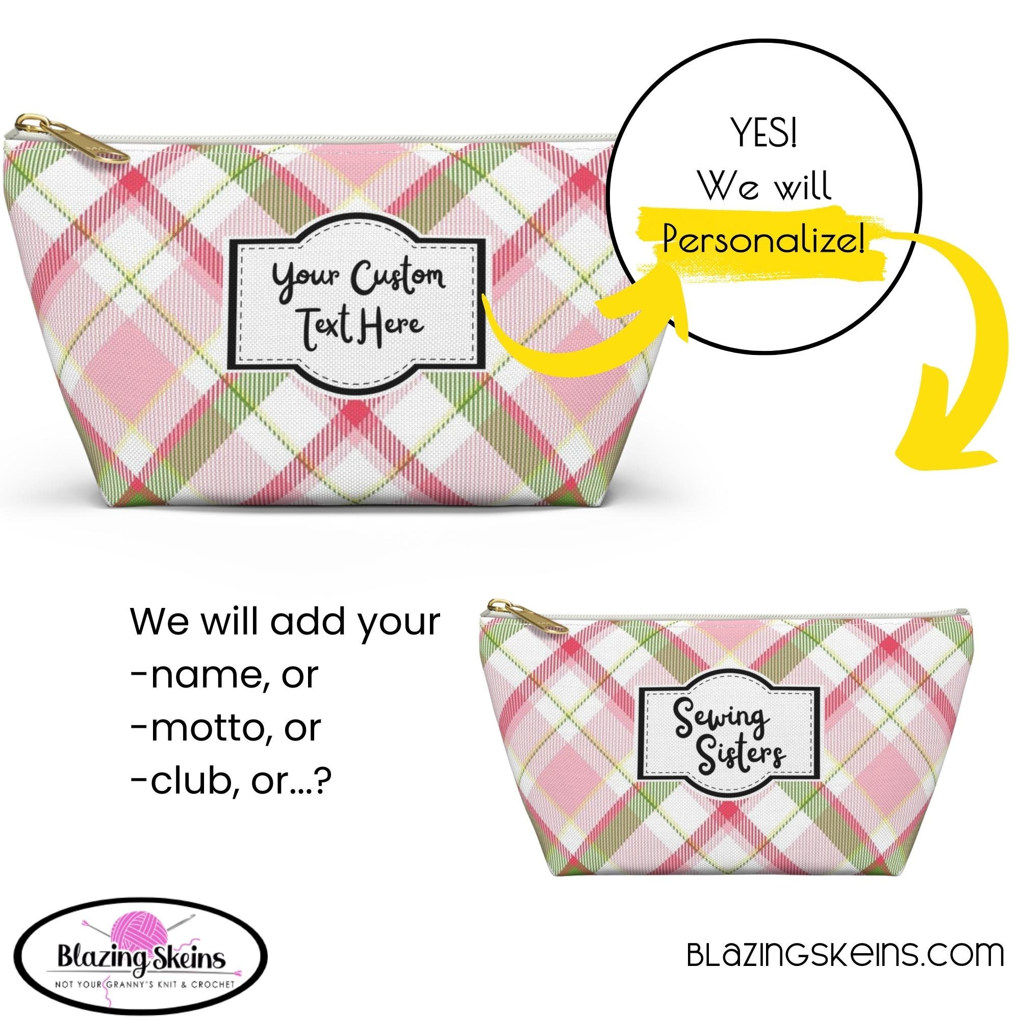 Custom Knitting Needle Bag Crochet Sewing Notions Pouch Personalized ...