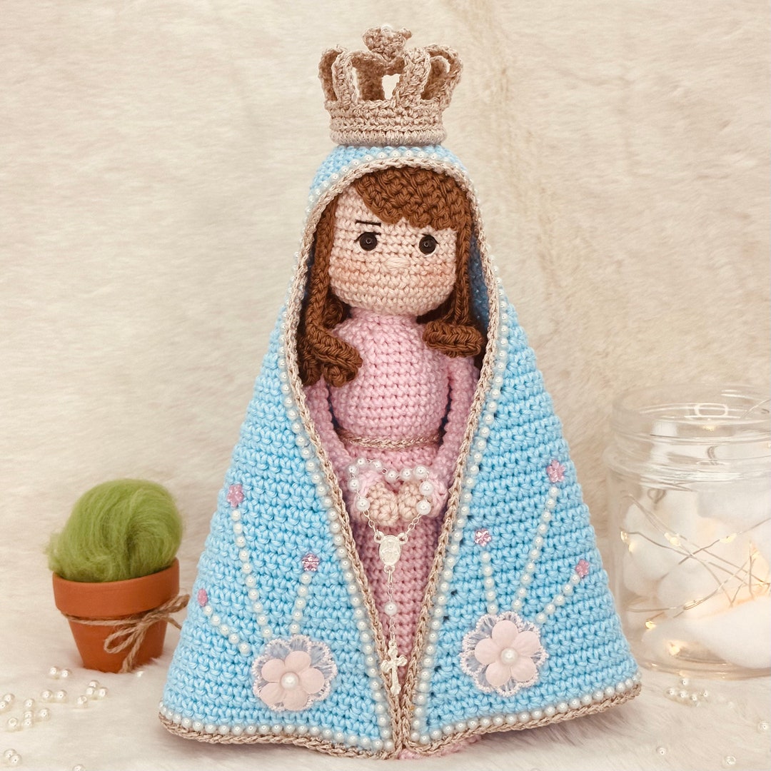 Virgin Mary Crochet Doll Amigurumi Handcrafted Art - Etsy